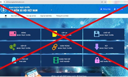 Cảnh báo trang web giả mạo Cổng dịch vụ công của Bảo hiểm xã hội Việt ...